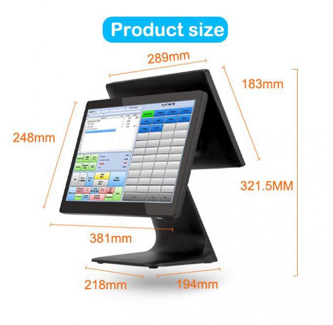 15.6 inches Cash Register Machine Touch Screen POS Terminal